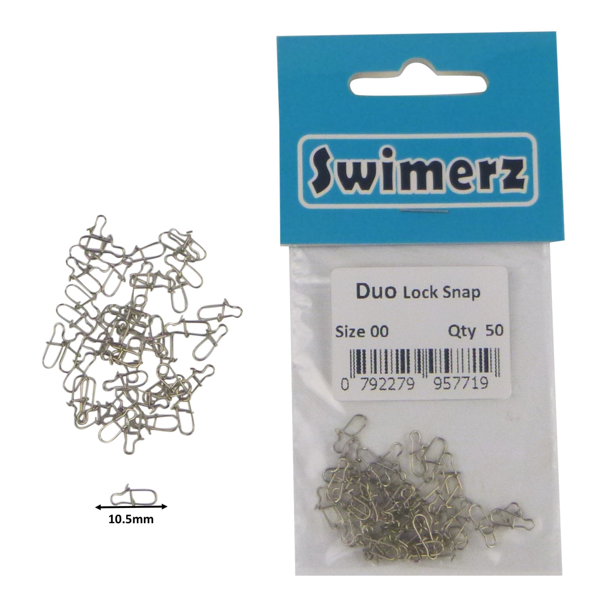 Swimerz Duo Lock Snaps Size 00. Pack 50 pack – Blue Seas Tackle Co
