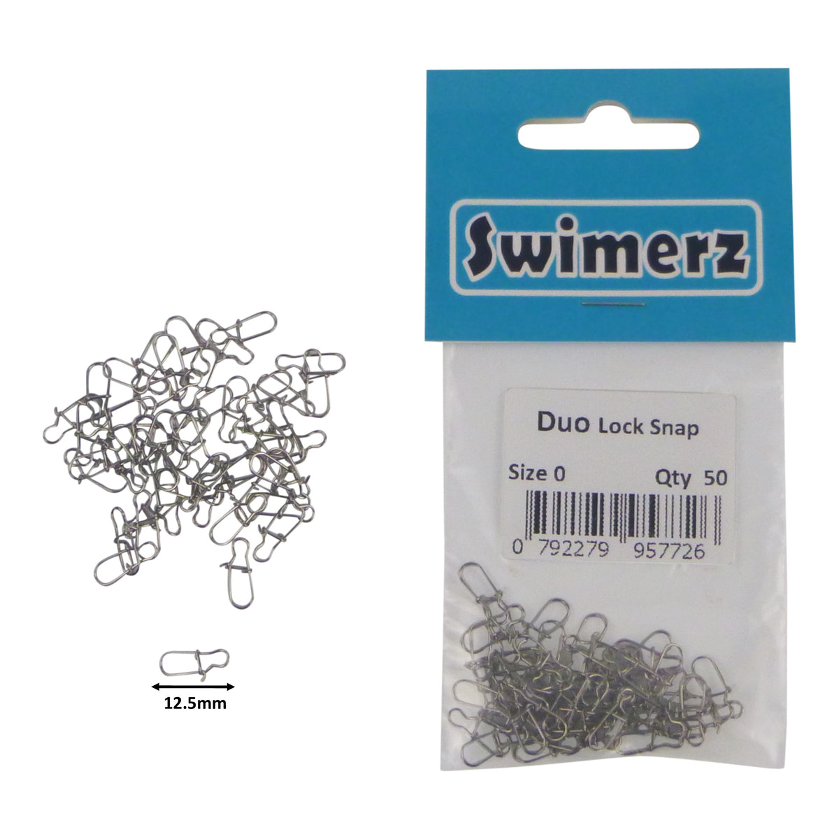 Swimerz Duo Lock Snaps Size 0. Pack 50 pack – Blue Seas Tackle Co