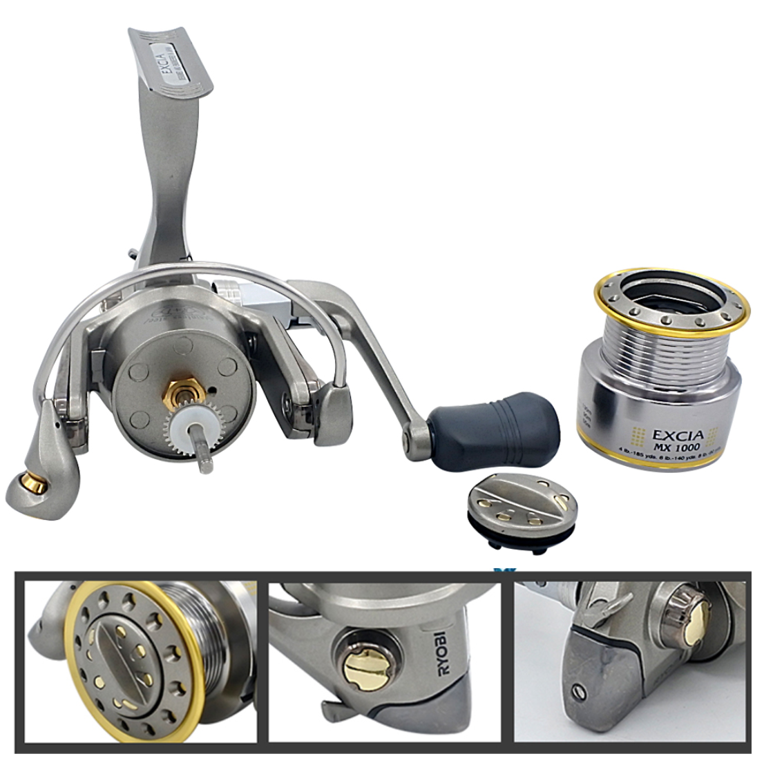 Ryobi Excia 4000 Spinning Reel, 4:9:1 Gear Ratio 8+1BB – Blue Seas ...